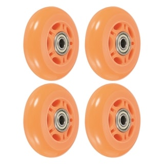 Inline Skate Wheels with Bearings 82A Skate Replacement, Orange 4pcs ...