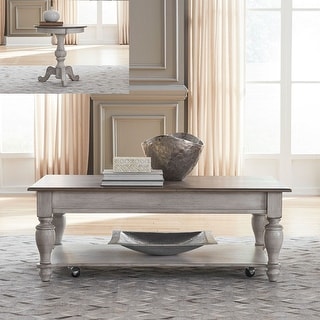 Ocean Isle Antique White Optional 3-Piece Cocktail Table Set - Bed Bath ...