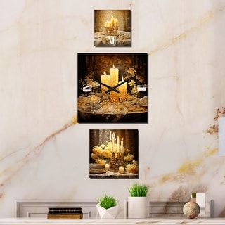 Designart "Judaism Candelight Shabbat Serenity " Judaism Set Of 3 ...