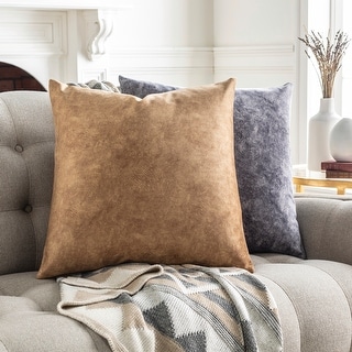Archibald Faux Suede Transitional Throw Pillow - Bed Bath & Beyond ...