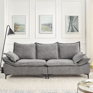 Modern Sailboat Sofa Velvet Upholstered Loveseat Sofa - Bed Bath ...
