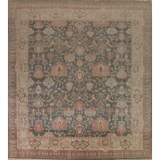 Vegetable Dye Mahal Persian Vintage Square Rug Handmade Wool Carpet ...