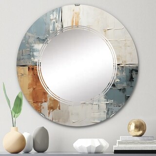 Designart "Collage Fusion VIII" Abstract Collages Modern Wall Mirror ...