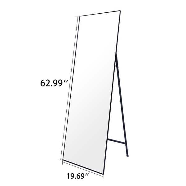 Modern Full-length Mirror with Stand - 62.99 x 19.69inches - Bed Bath ...