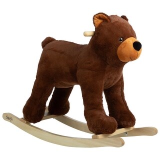 Happy Trails Rocking Horse - Plush Bear Animal Rocker for Ages 3 and Up ...