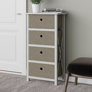 4 Drawer Cube Storage Organizer, White and Oat - Bed Bath & Beyond ...