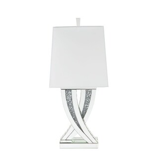 Silver Mirrored and Faux Diamonds Table Lamp - Bed Bath & Beyond - 38247199