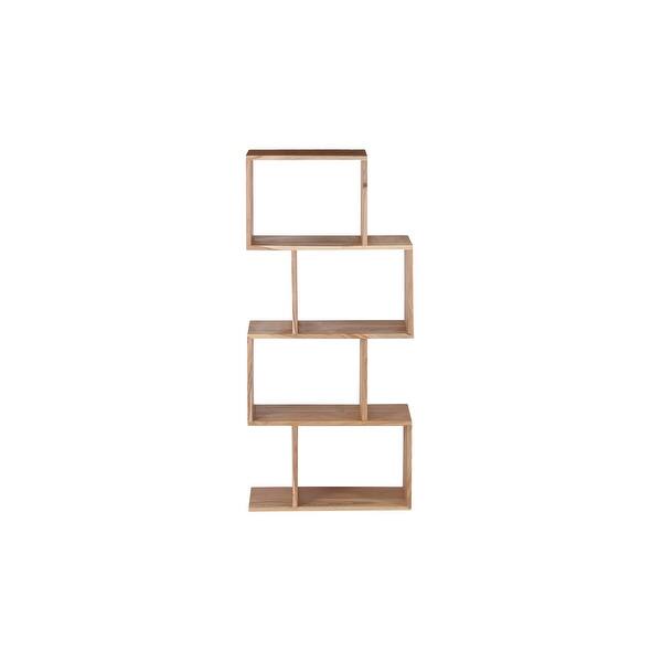 Porter Designs Portola Contemporary Solid Acacia Wood 4-Tier Bookcase ...