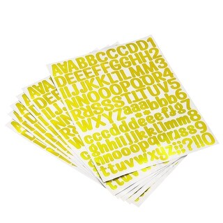 Letter Alphabet Number Stickers, Reflective Glitter 1" 126 Count/Sheet ...