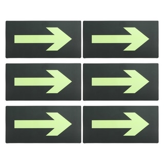 Glowing Arrow Sticker, 6 Pack Go Straight Directional Sign Adhesive ...
