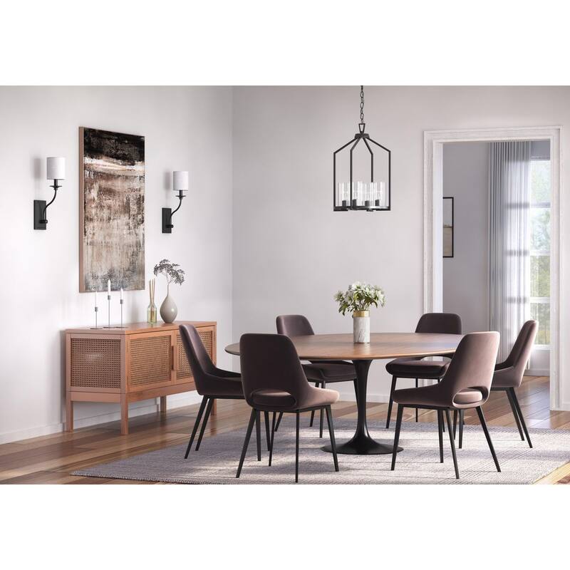 Goodwin Collection Four-Light Matte Black Modern Farmhouse Hall & Foyer ...