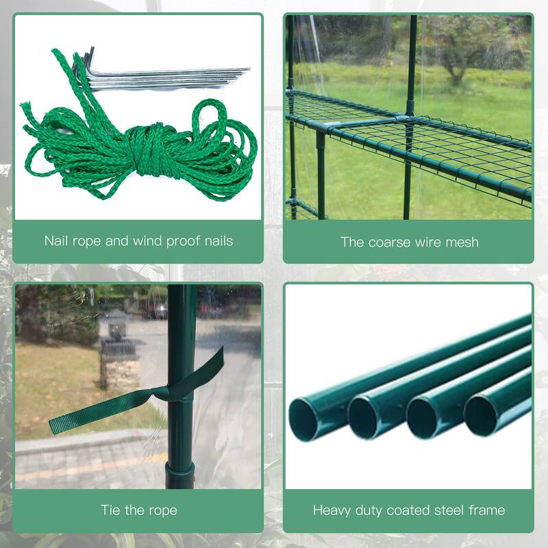 Mini Portable Plant Gardening Walk-in Greenhouse - 56'x56'x76 ...