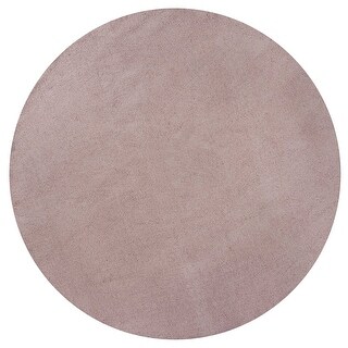 6' Rose Pink Round Indoor Shag Rug - 6' x 7' - Bed Bath & Beyond - 37147029