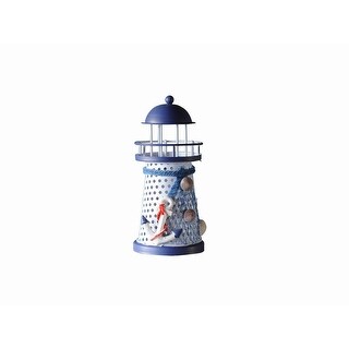 LED Lighted Decorative Metal Lighthouse with Anchor 6" - 3" L x 3" W x ...