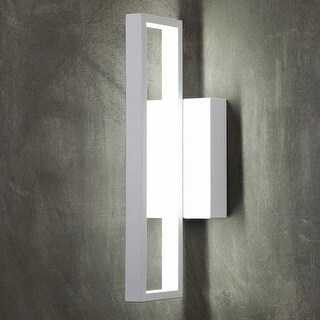 12W LED Square Wall Sconce 6000K Pure White - 2PACK - Bed Bath & Beyond ...