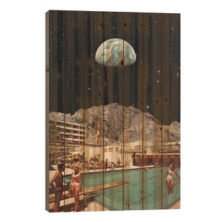 Space Resort Print On Wood by Andreas Lie - Multi-Color - Bed Bath ...