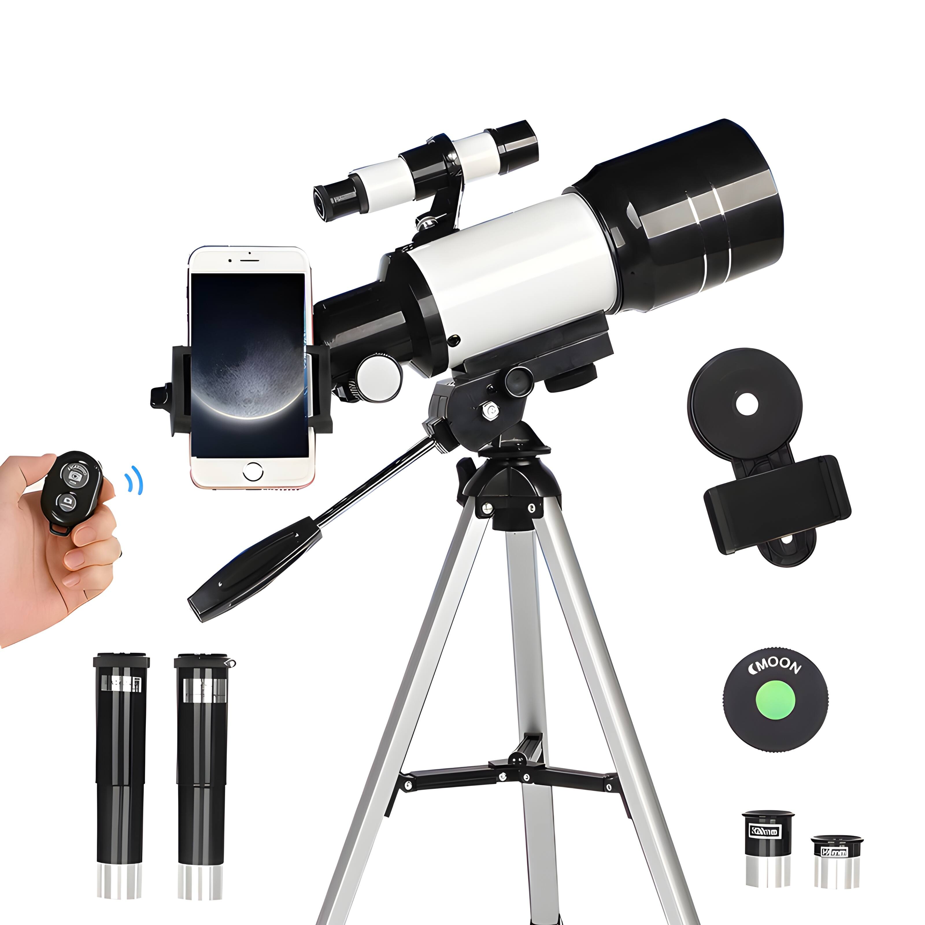 Portable 70mm Refractor Telescope for Adults & Kids - 15X-150X ...