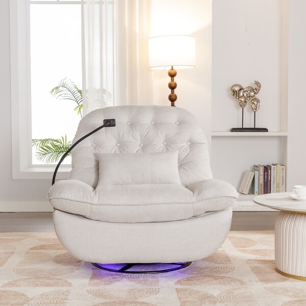 Power Swivel Recliner Chair Sofa Smart Rocking Chair Nap Chair Beige On Sale Bed Bath Beyond 39221678