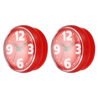 Waterproof Shower Clock, 2 Pack Silent Cute Wall Clocks Suction - Bed ...