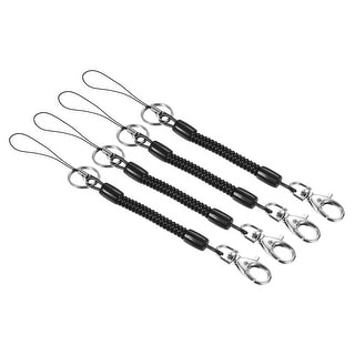 Retractable Coil Spring Keychain with Key Rings 4 Pack Plastic - Bed ...