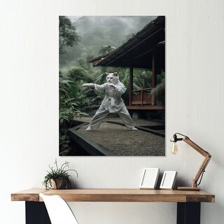 Designart "Martial Arts Combat Warrior VII" Martial Arts Metal Wall Art ...