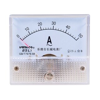 AC 0-50A Analog Panel Ammeter Gauge Ampere Current Meter 85L1 2.5 Error ...