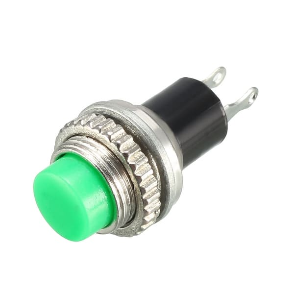 10mm Mounting Hole Green Momentary Push Button Switch SPST NO 10pcs ...