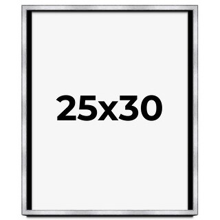 25x30 Shadow Box Frame Silver | 1.375 Inches Deep Real Wood - Bed Bath ...