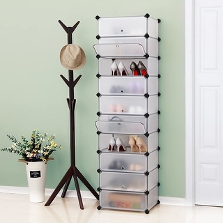 10-Tier Shoe Rack,Plastic Cube Storage Organizer Units,DIY Modular ...