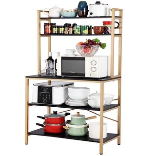 Bakers Racks for Kitchens Storage with Hutch, Coffee Bar Cabinet ...