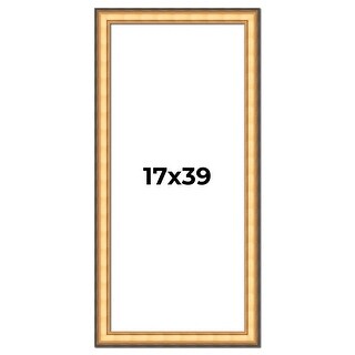 17x39 Frame Gold Plein Aire Solid Wood Picture Frame Width 2 Inches ...