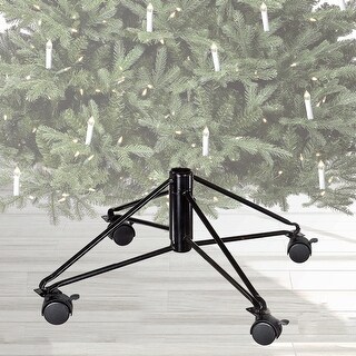 Rolling Tree Stand For 7.5' Christmas Tree - Green - 5"H x 24"W x 24" D ...