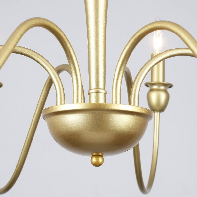 6-Light W36.2" x H74.8" Dimmable Chandelier Light for Kitchen Island ...