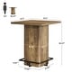 Square Bar Table, 39.37" High Pub Table for Small Bars - Bed Bath ...