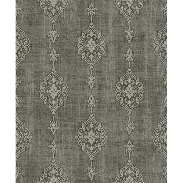 Seabrook Designs Merletta Ornaments Non-Woven Unpasted Wallpaper - Bed ...