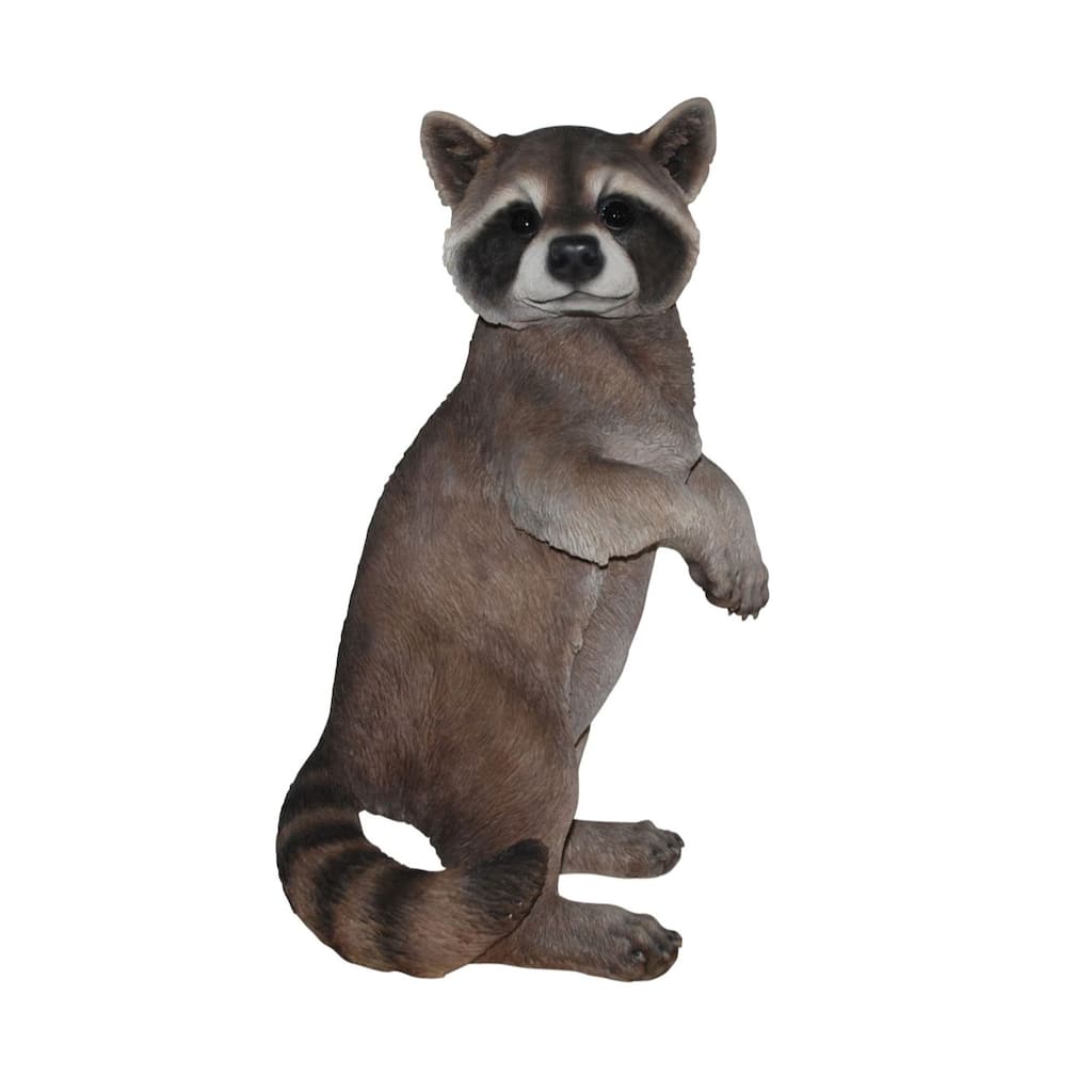 Standing Raccoon Outdoor Garden Statue - 19" - Gray - Overstock - 30917719