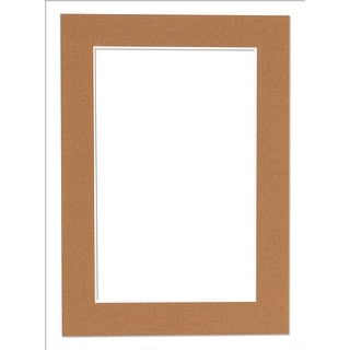 7x9 Mat Bevel Cut for 5x6 Photos - Acid Free Aged Oak Brown Precut ...