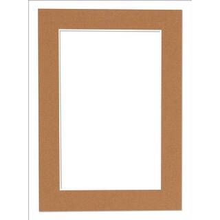 9x12 Mat Bevel Cut for 5.5x8.5 Photos - Acid Free Aged Oak Brown Precut ...