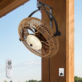 Wall Mounted Fan with Lights 21” Wall Mount Fan with Remote 6 Speeds ...
