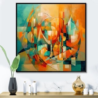 Designart "Abstracting The Cubist Form Iv" Abstract Cubism Framed ...
