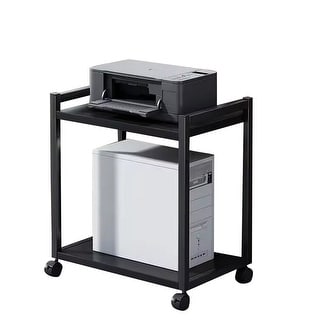 2 Tier PC Tower Stand, Height Adjustable Computer Tower Floor Stand ...