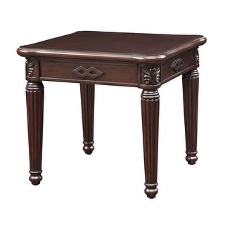 Eliza Espresso End Table with Turned Leg - Bed Bath & Beyond - 39408795