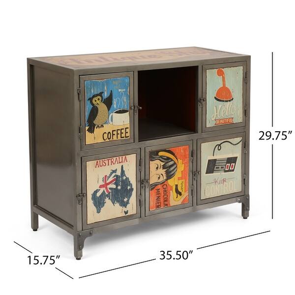 Mid-Century Modern Multi-Function Cabinet with Cubby Shelves - Bed Bath ...