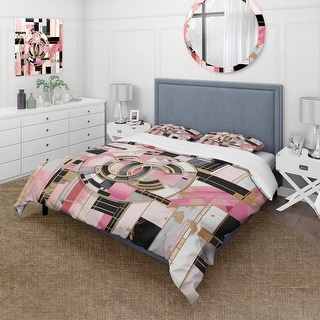 Designart - Fashion Geometric Glam Gold - Luxury Fashion Bed Cover Sets ...