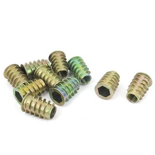 10 Pcs M10x25mm Zinc Plated Hex Socket Screw in Thread Insert Nut ...