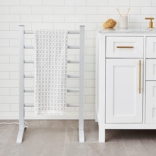 6 Bars Electric Heated Towel Holders Plug-In/Hardwired Wall Mounted ...