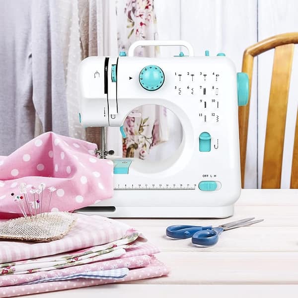 Sewing Machine for Beginners, 12 Built-in Stitches Portable Sew ...