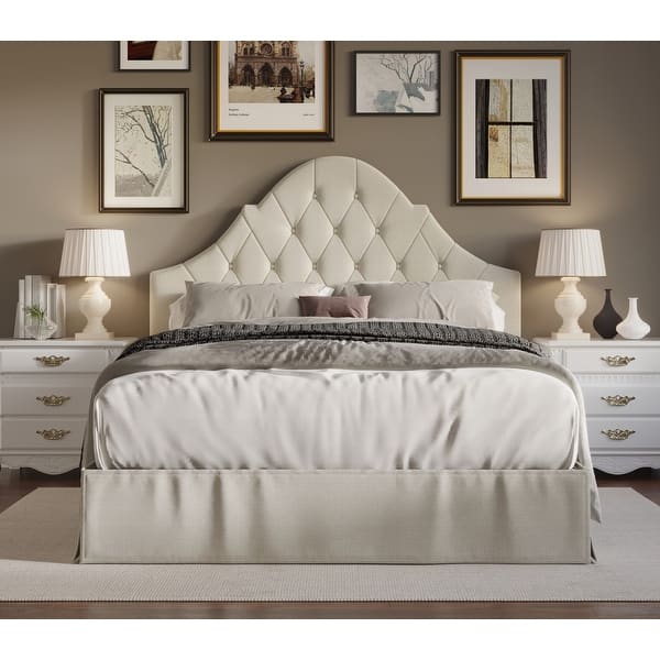 Isabella Tufted Upholstered Panel Bed - Bed Bath & Beyond - 37193096