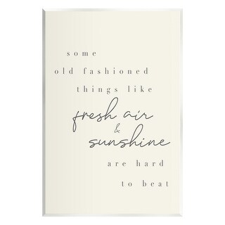 Stupell Fresh Air & Sunshine Comforting Cursive Typography Wood Wall ...