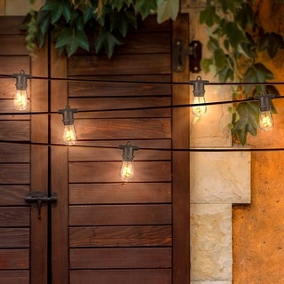 Brightech Ambience Pro 12-Light 27 ft. Outdoor Solar 4W 3000k LED S14 ...